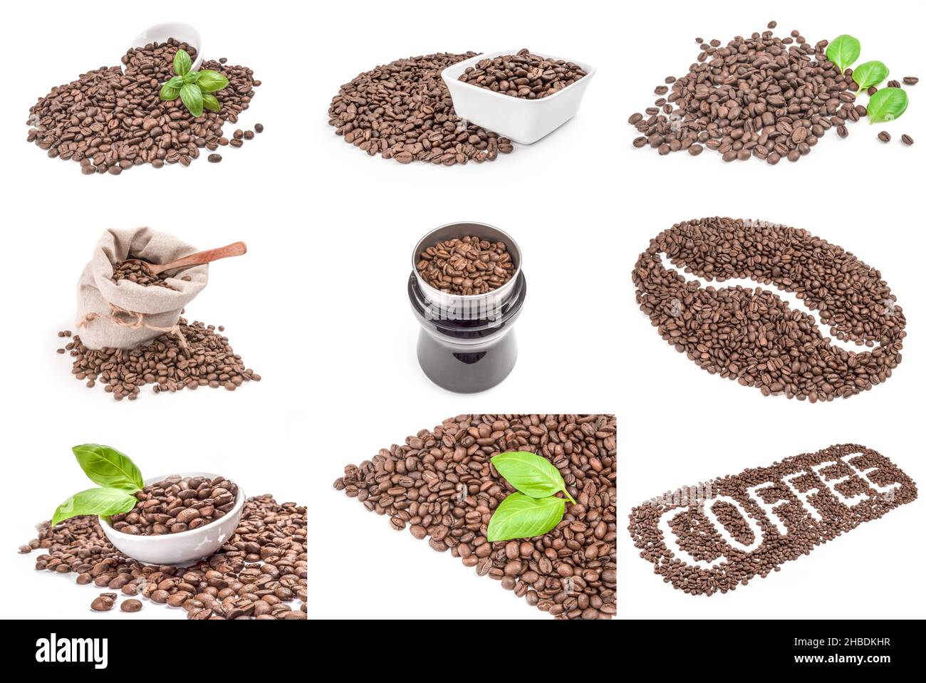 Set of coffee isolated on a white background Stock Photo - Alamy