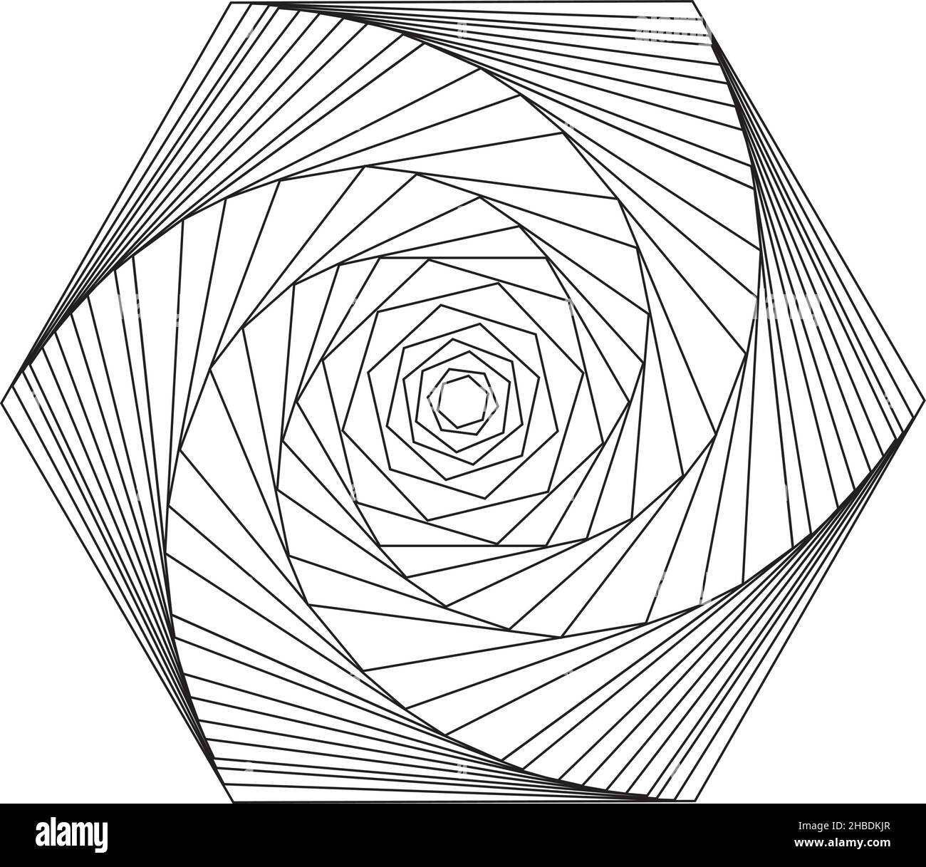 Graphics created as a result of multiple rotation of a geometric figure ...