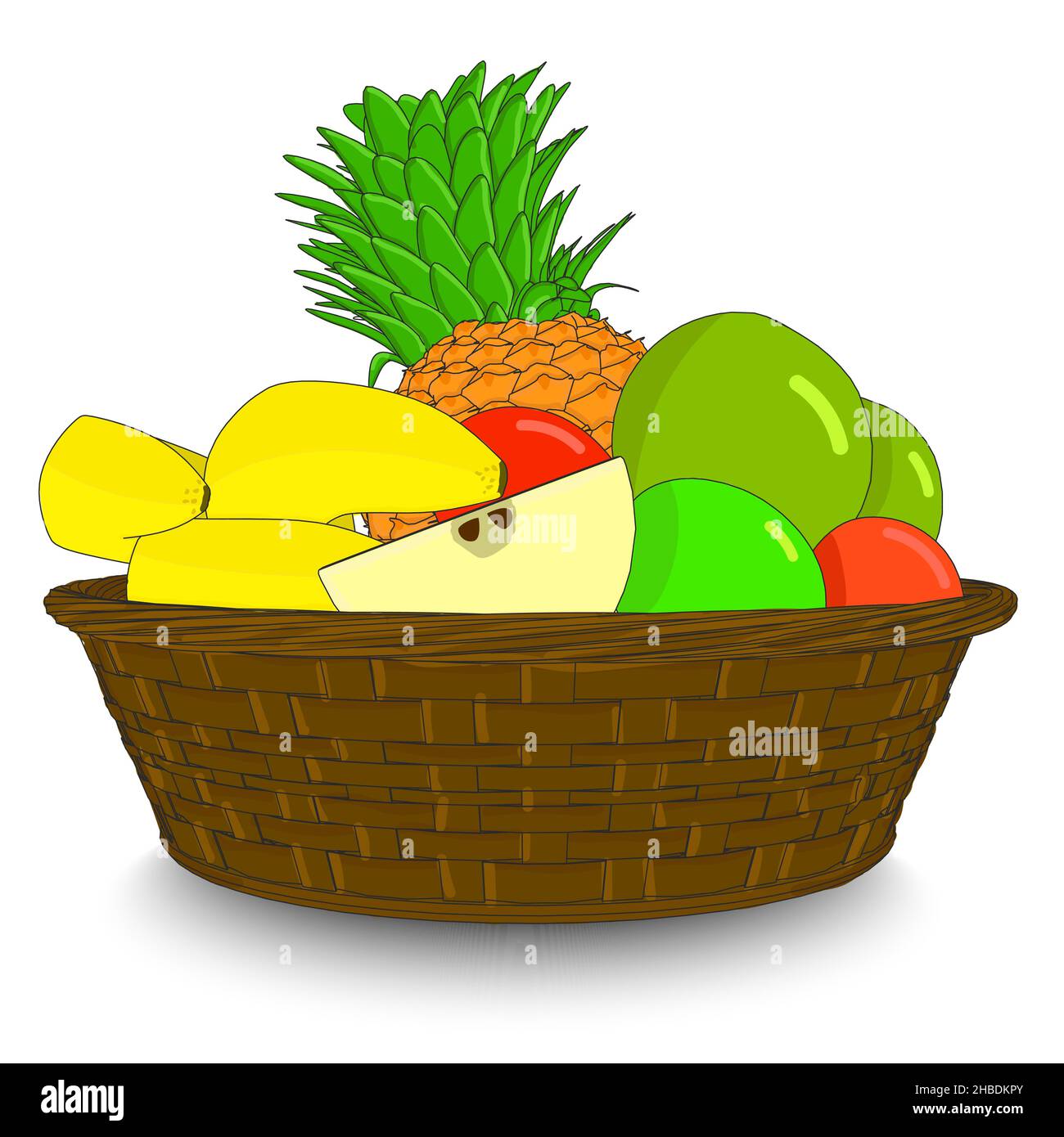 Cartoon basket hi-res stock photography and images - Alamy