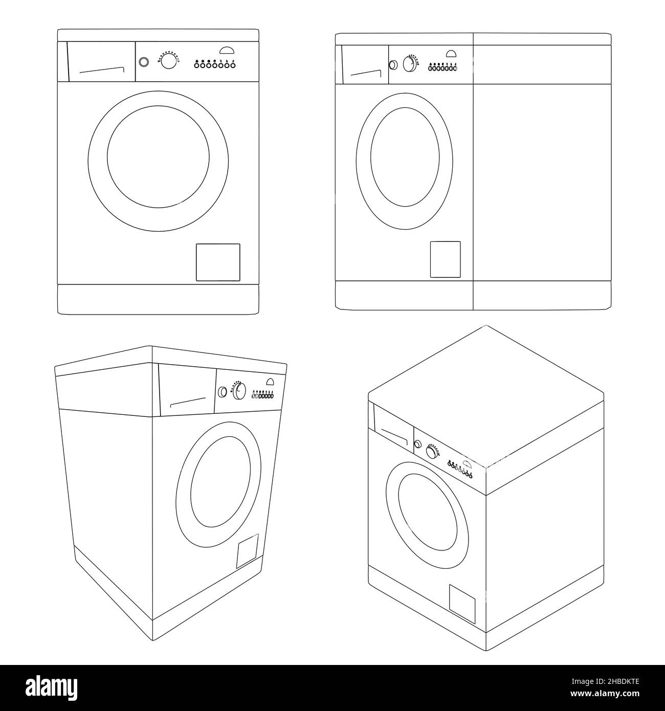 Washing Machines And Dryers Drawing