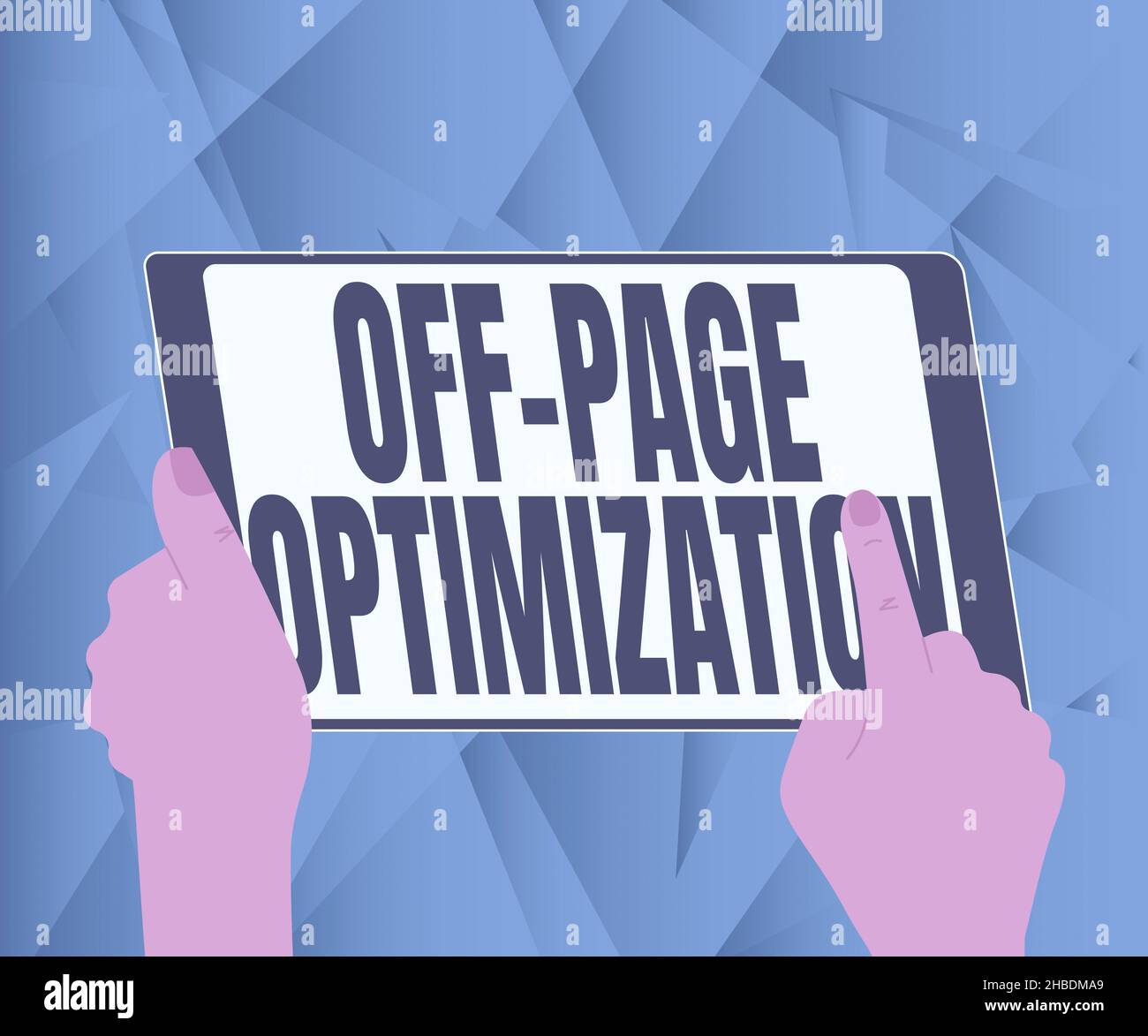 Text showing inspiration Off Page Optimization. Word Written on Website ...