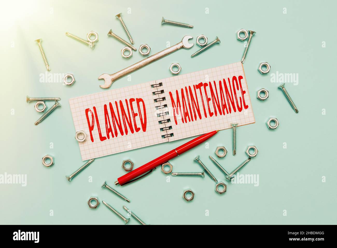 Writing displaying text Planned Maintenance. Business concept Check ups ...