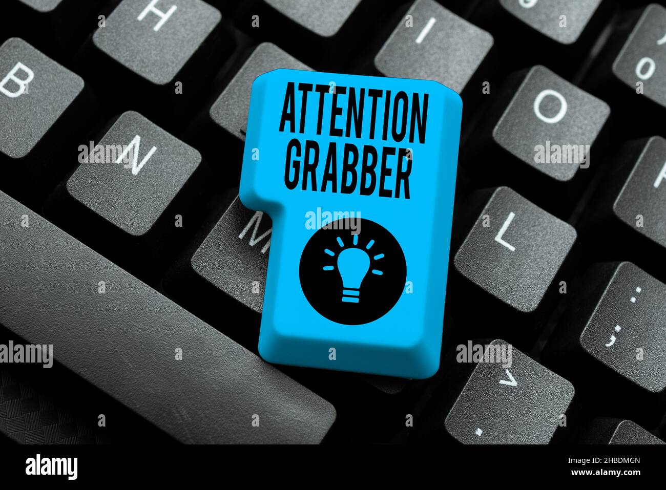 Conceptual caption Attention Grabber. Concept meaning Demanding notice ...