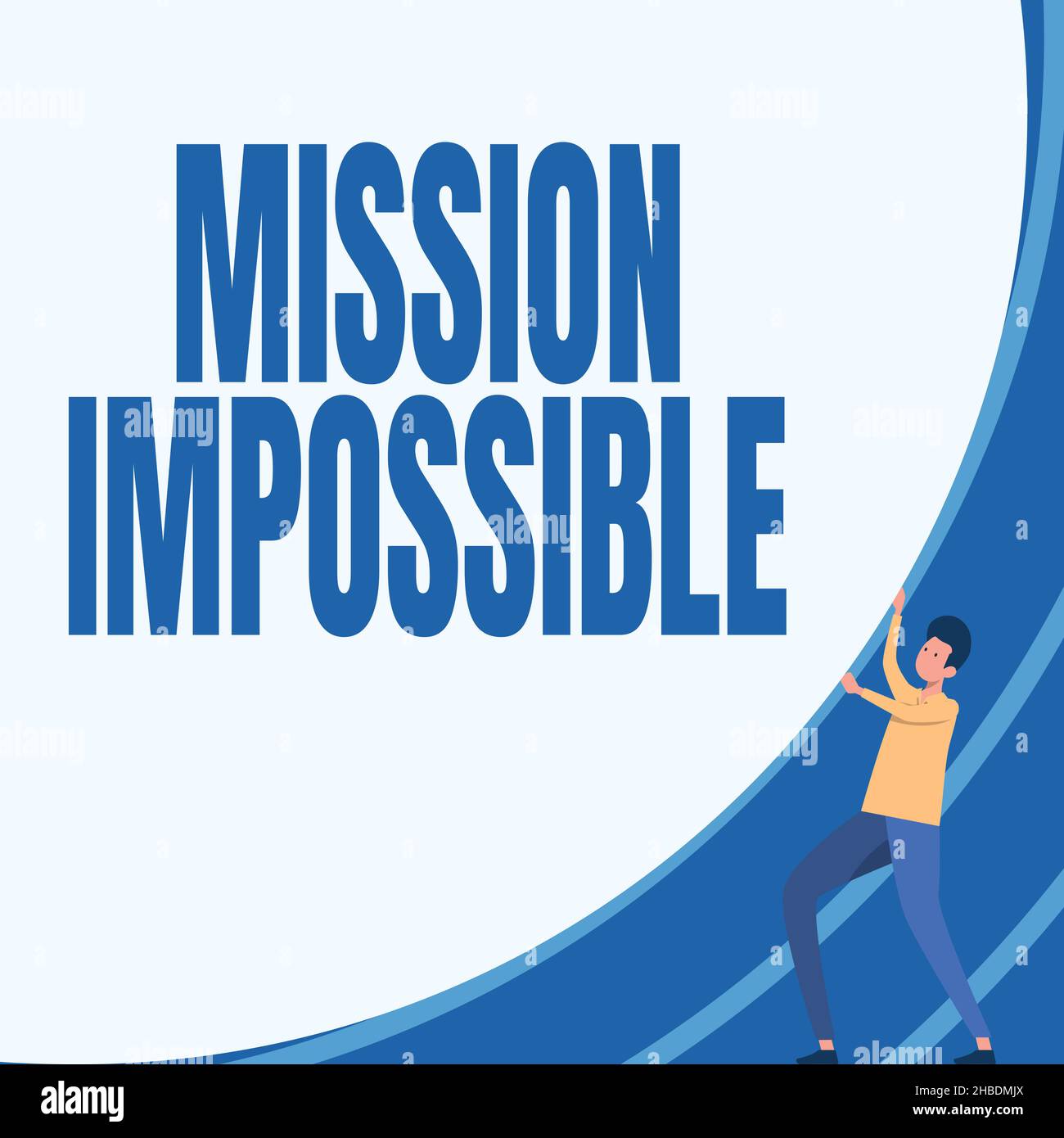 Text sign showing Mission Impossible. Word Written on Difficult ...