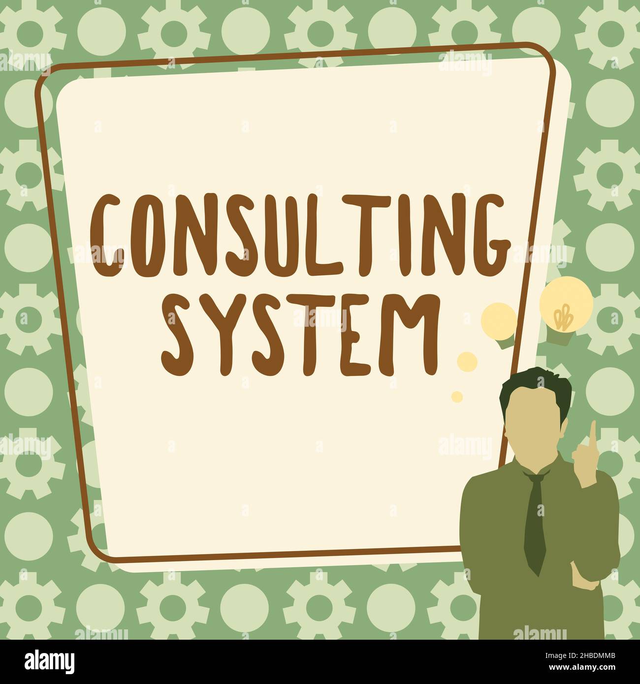 Conceptual caption Consulting System. Concept meaning Helping firms ...