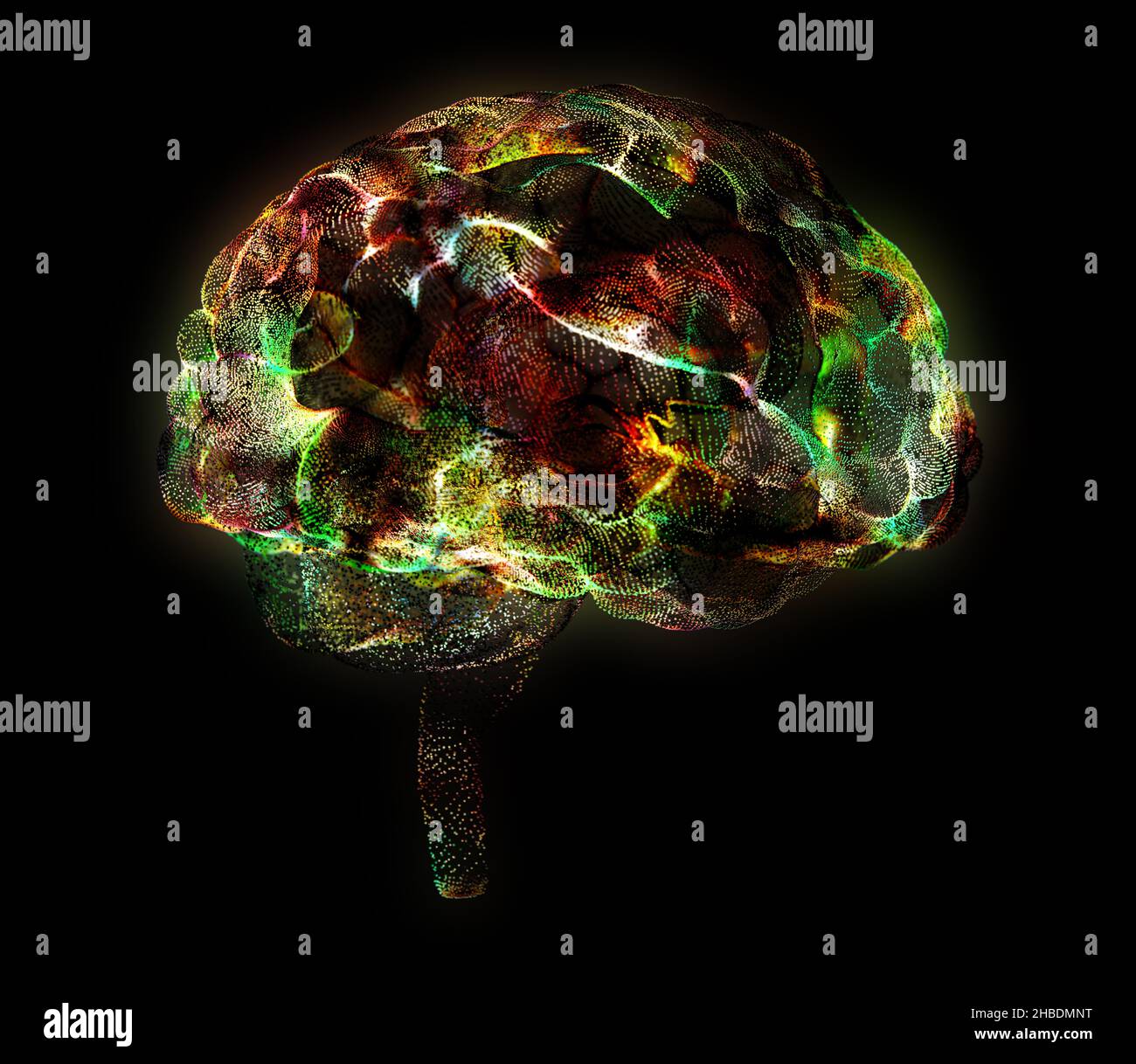 Digital brain. Artificial Intelligence Deep Learning Process Stock ...