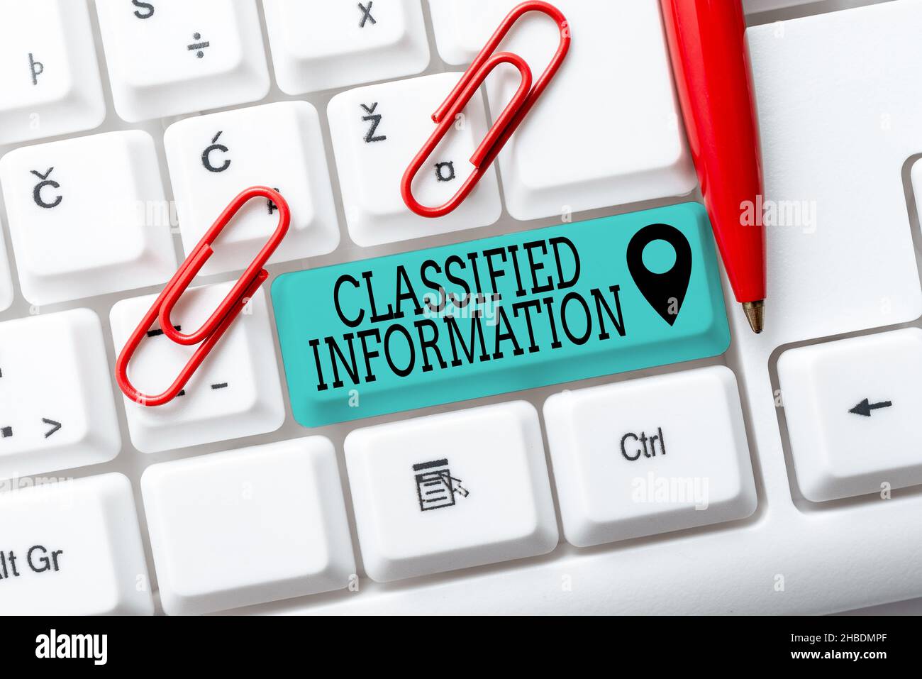 Text caption presenting Classified Information. Word for Sensitive Data ...
