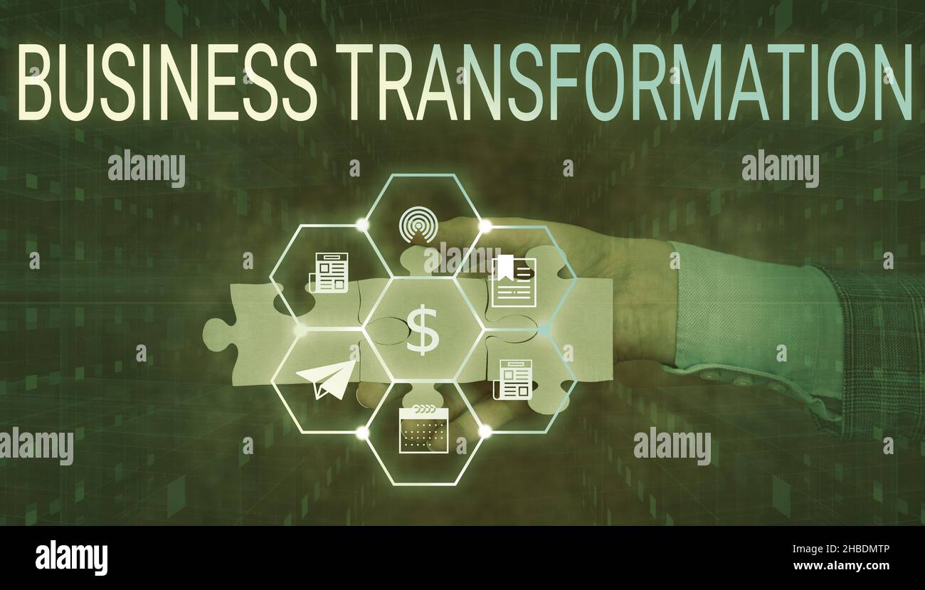 Writing displaying text Business Transformation. Concept meaning Align ...