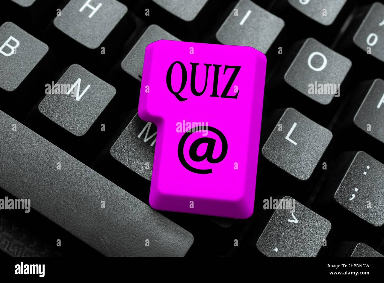 Hand writing sign Quiz. Concept meaning Brief informal test given to ...