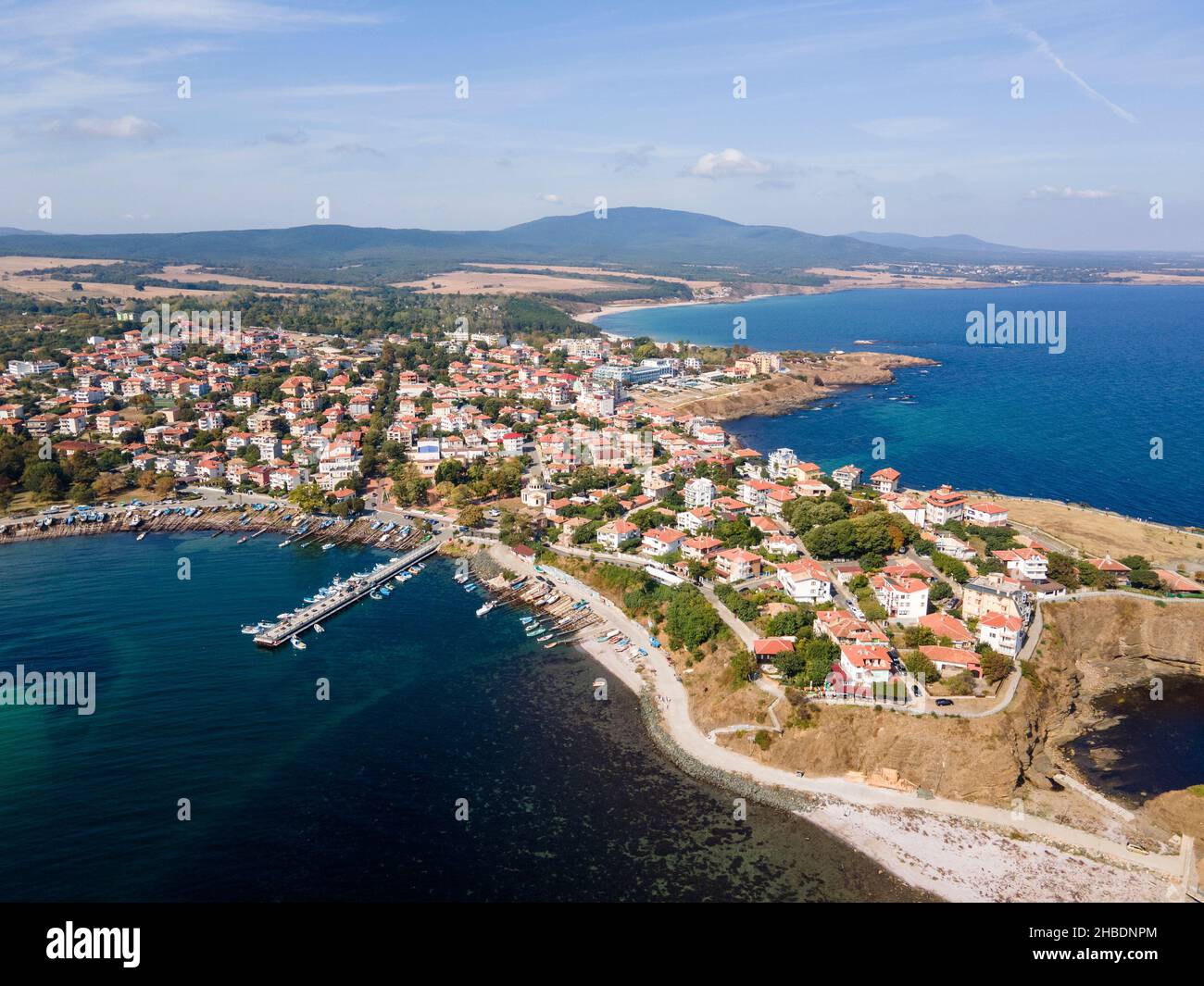 Aerial view of town of Ahtopol, Burgas Region, Bulgaria Stock Photo - Alamy
