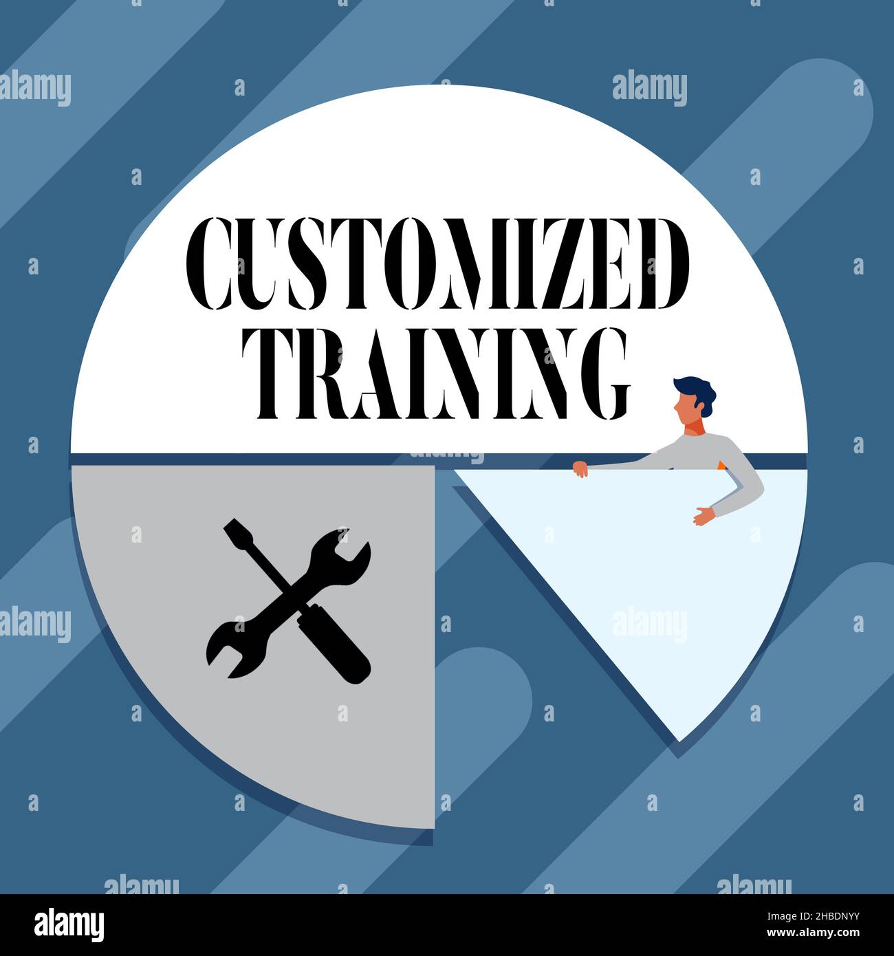 Conceptual display Customized Training. Business approach Designed to ...