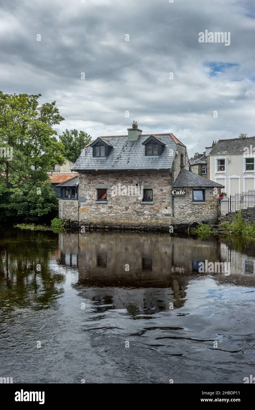 BOYLE, IRELAND - Jul 05, 2021: A vertical shot of an iconic coffee shop ...