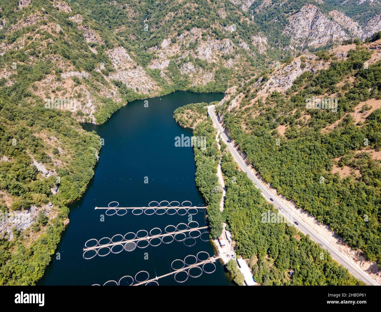 Aerial view of Krichim Reservoir, Rhodopes Mountain, Plovdiv Region ...