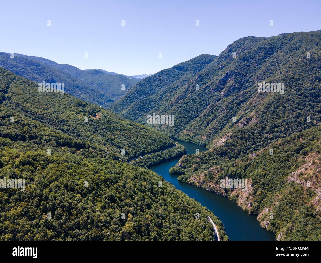 Aerial view of Krichim Reservoir, Rhodopes Mountain, Plovdiv Region ...