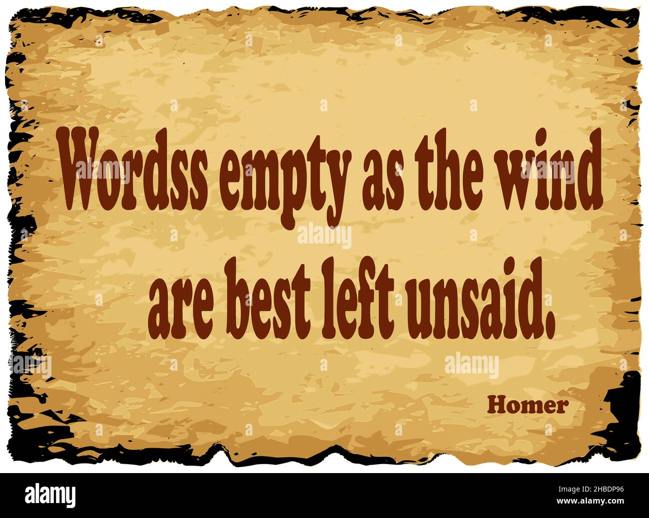 Words as empty as the wind Stock Photo - Alamy