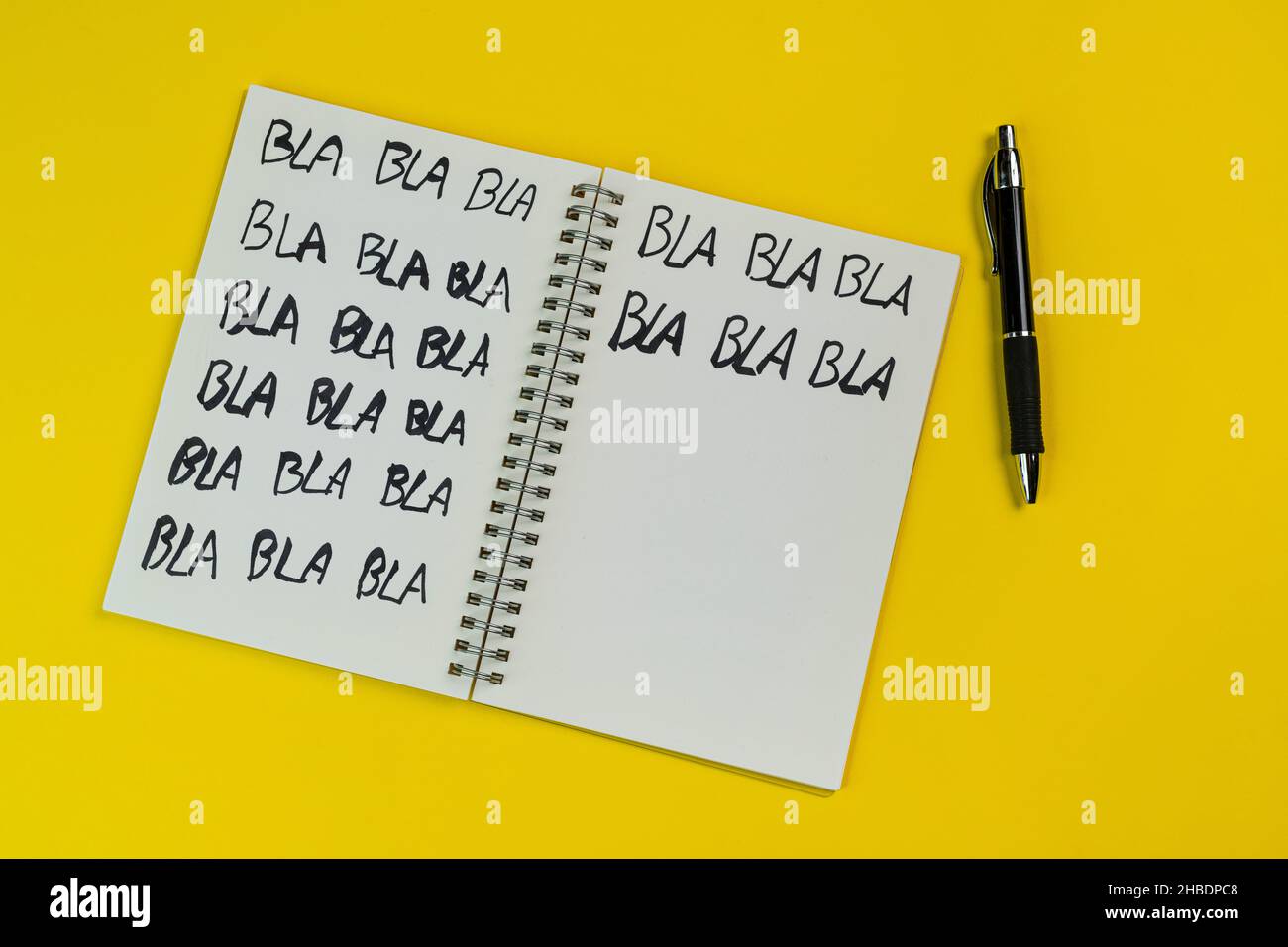 the words written in a notebook Stock Photo - Alamy