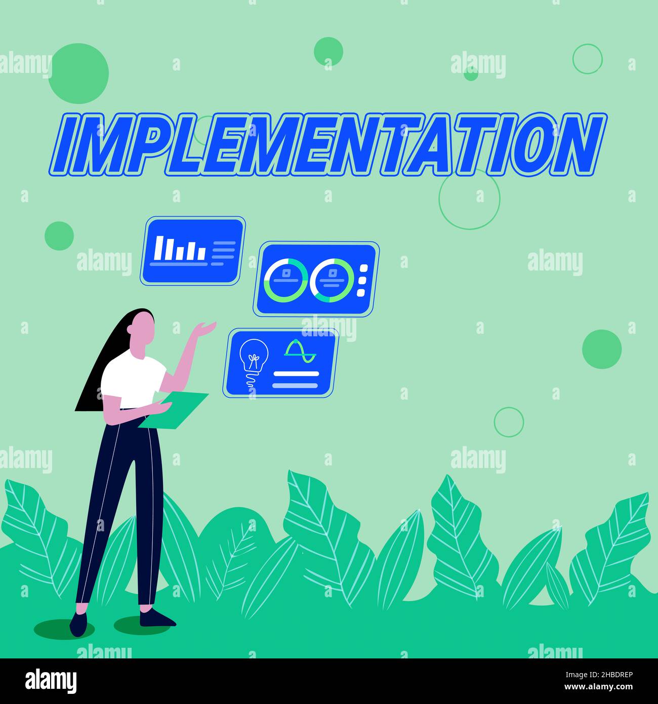 Conceptual display Implementation. Word for The process of making ...