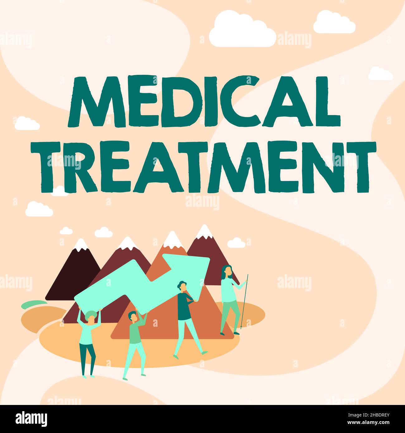 Text caption presenting Medical Treatment. Word Written on Management ...