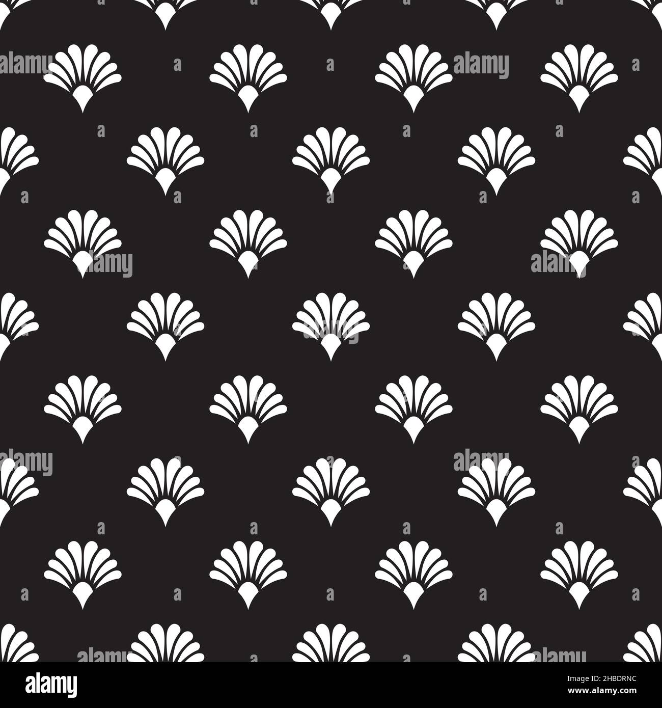 Seamless Art Deco scallop pattern background Stock Vector Image & Art ...