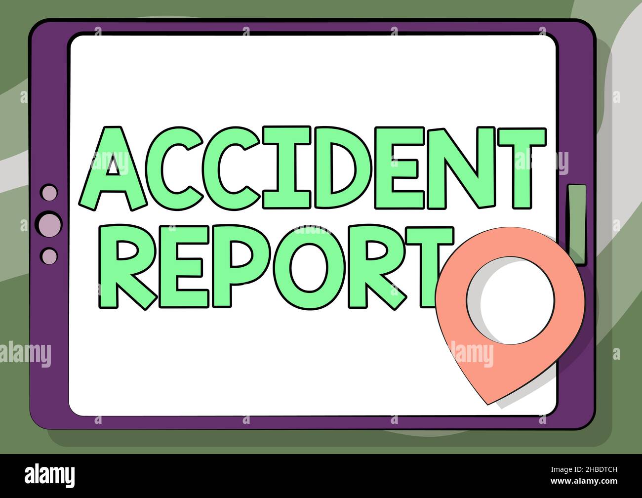 Hand writing sign Accident Report. Business concept A form that is ...