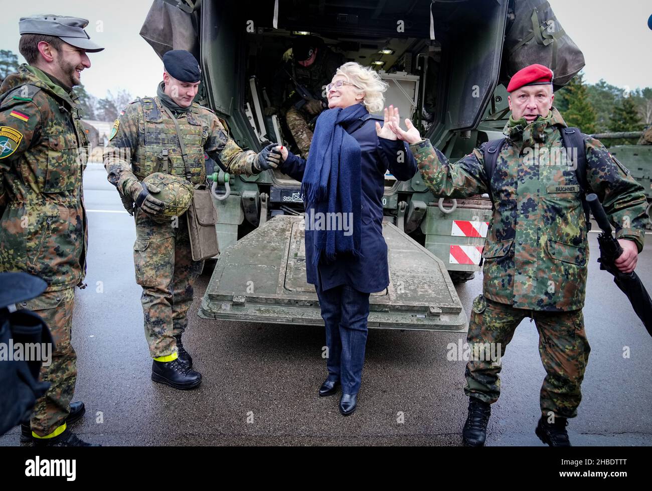 Rukla, Lithuania. 19th Dec, 2021. Christine Lambrecht (SPD), Federal ...