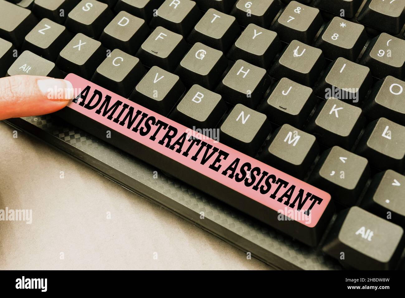 Handwriting text Administrative Assistant. Word for Administration ...