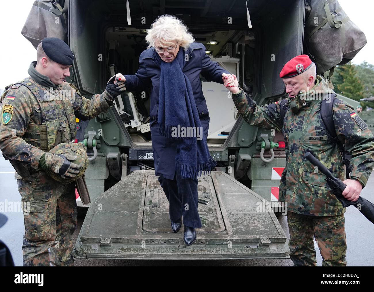 Rukla, Lithuania. 19th Dec, 2021. Christine Lambrecht (SPD), Federal ...