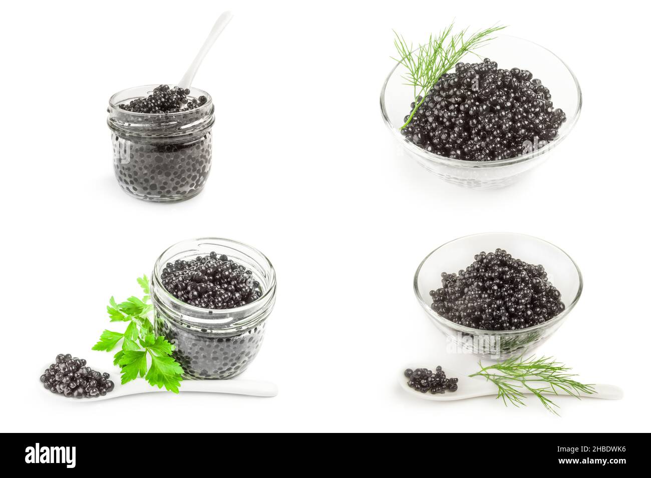 Set of beluga roe isolated on a white background Stock Photo - Alamy