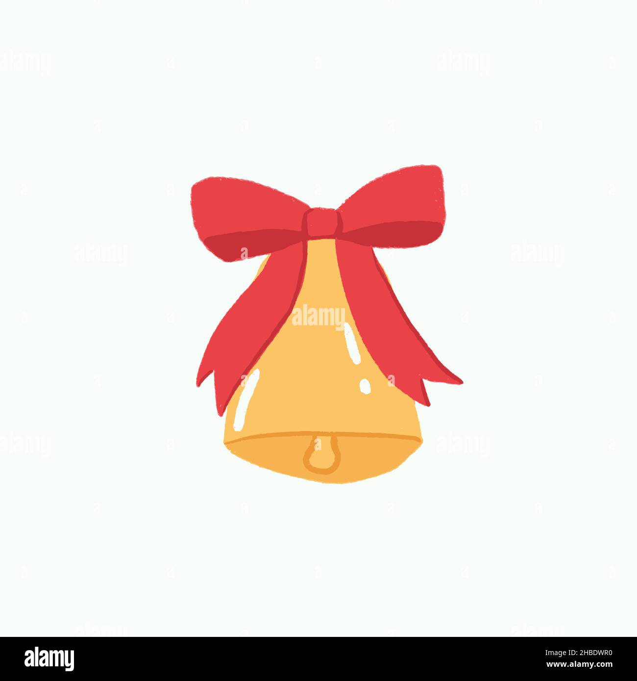 Hand bell red bow Stock Vector Images - Alamy