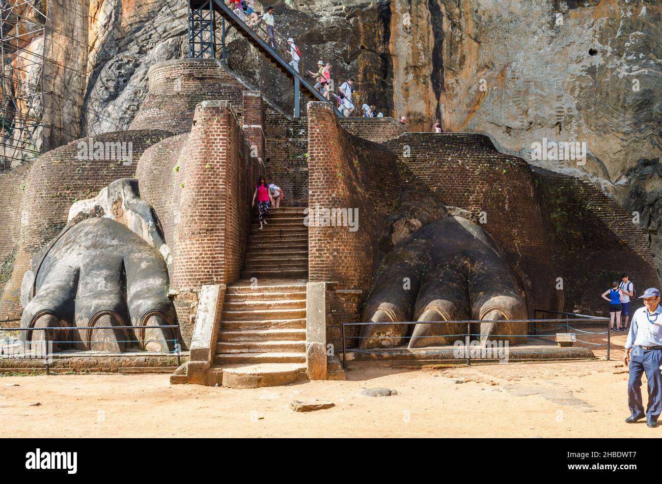 The Lion's Paws at the Lion Staircase access to the Rock Top Palace at ...