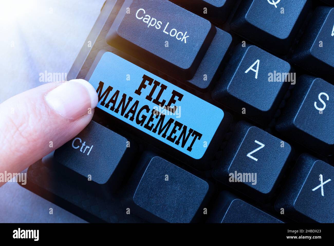 Sign displaying File Management. Business approach computer program ...