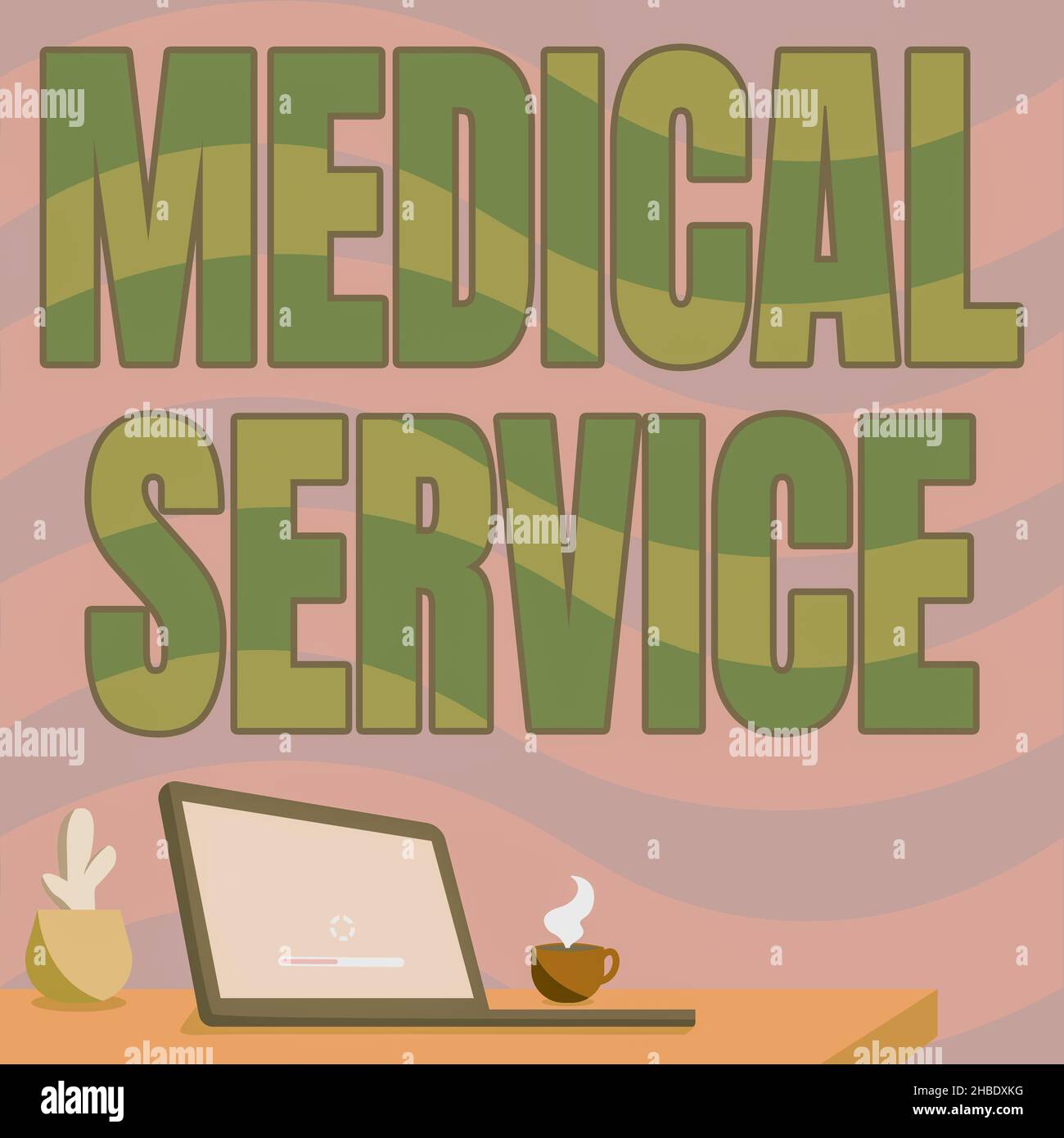 Hand writing sign Medical Service. Business idea treat illnesses and ...