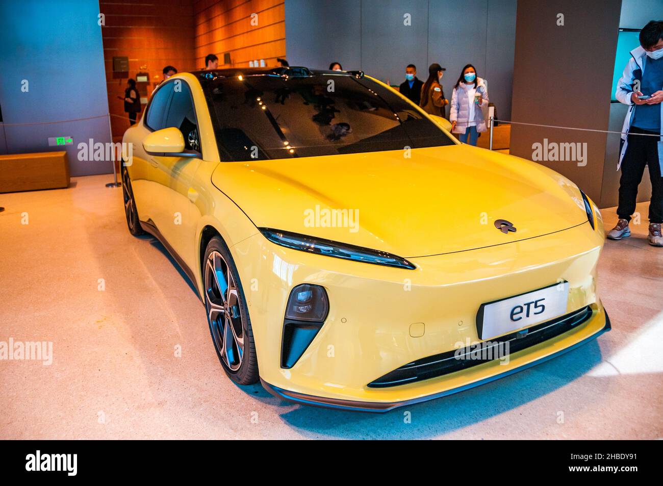 Nio ET5 electric car on display in Suzhou’s Nio House the day after Nio ...