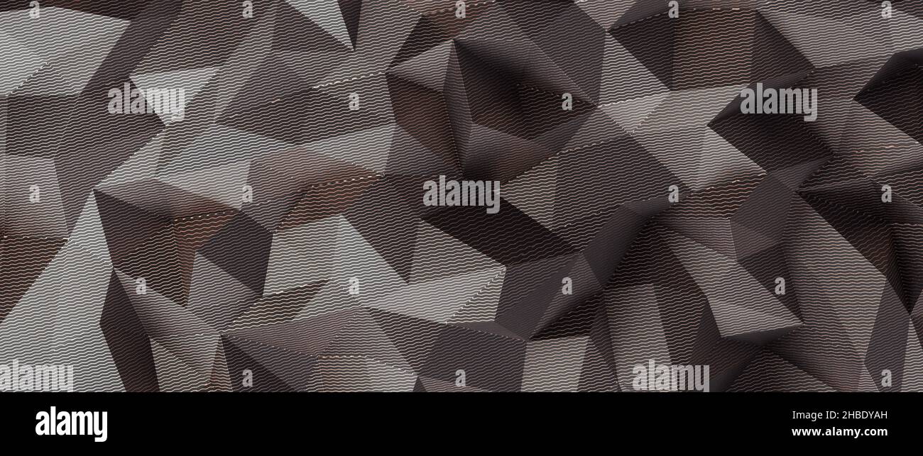 An illustration of black low polygon shapes Stock Photo - Alamy