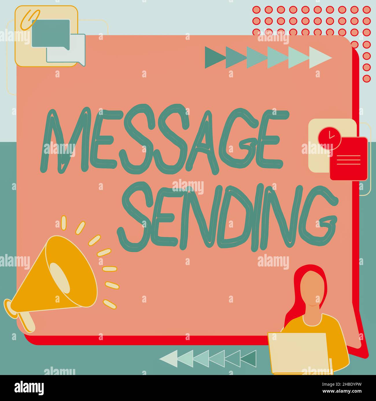 Writing displaying text Message Sending. Internet Concept to convey or ...