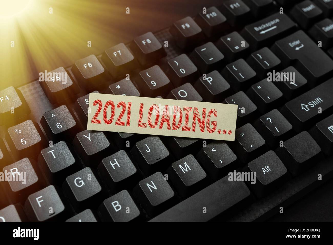 Writing displaying text 2021 Loading.... Business showcase a year composed of a series of events ...