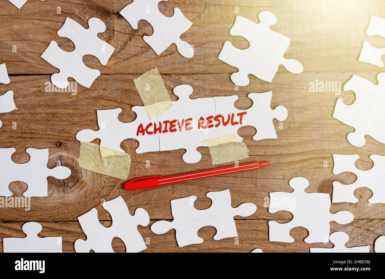 Handwriting text Achieve Result. Concept meaning Accomplishment Attain ...