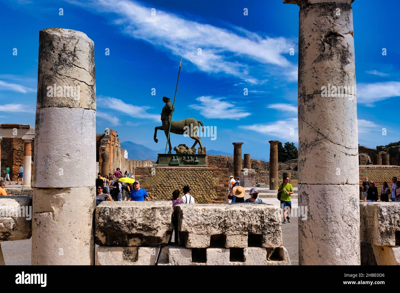 The beautiful Roman city of Pompeii destroyed by the eruption of the ...
