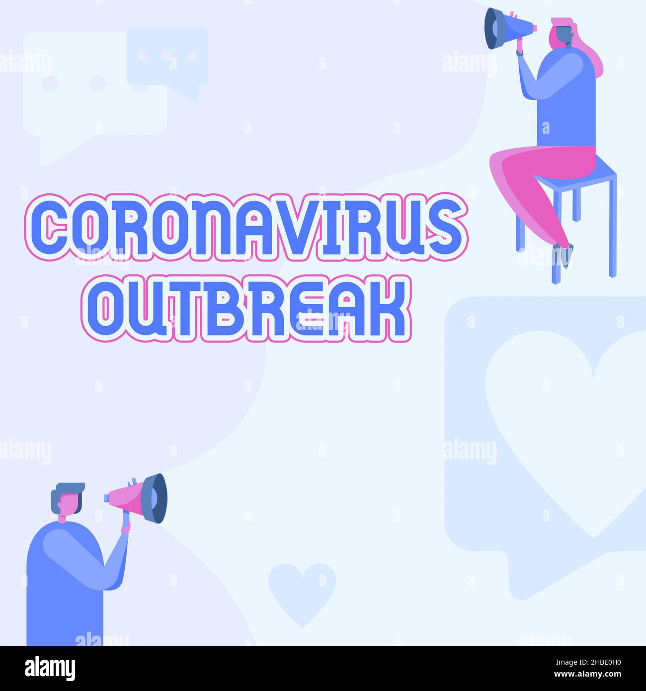Text caption presenting Coronavirus Outbreak. Concept meaning ...