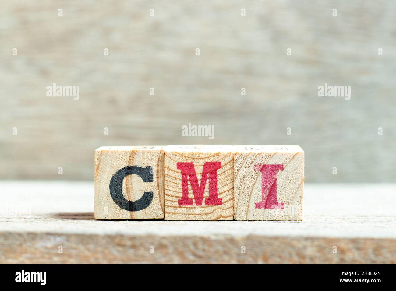 Alphabet letter block in word CMI (Abbreviation of Cost management ...