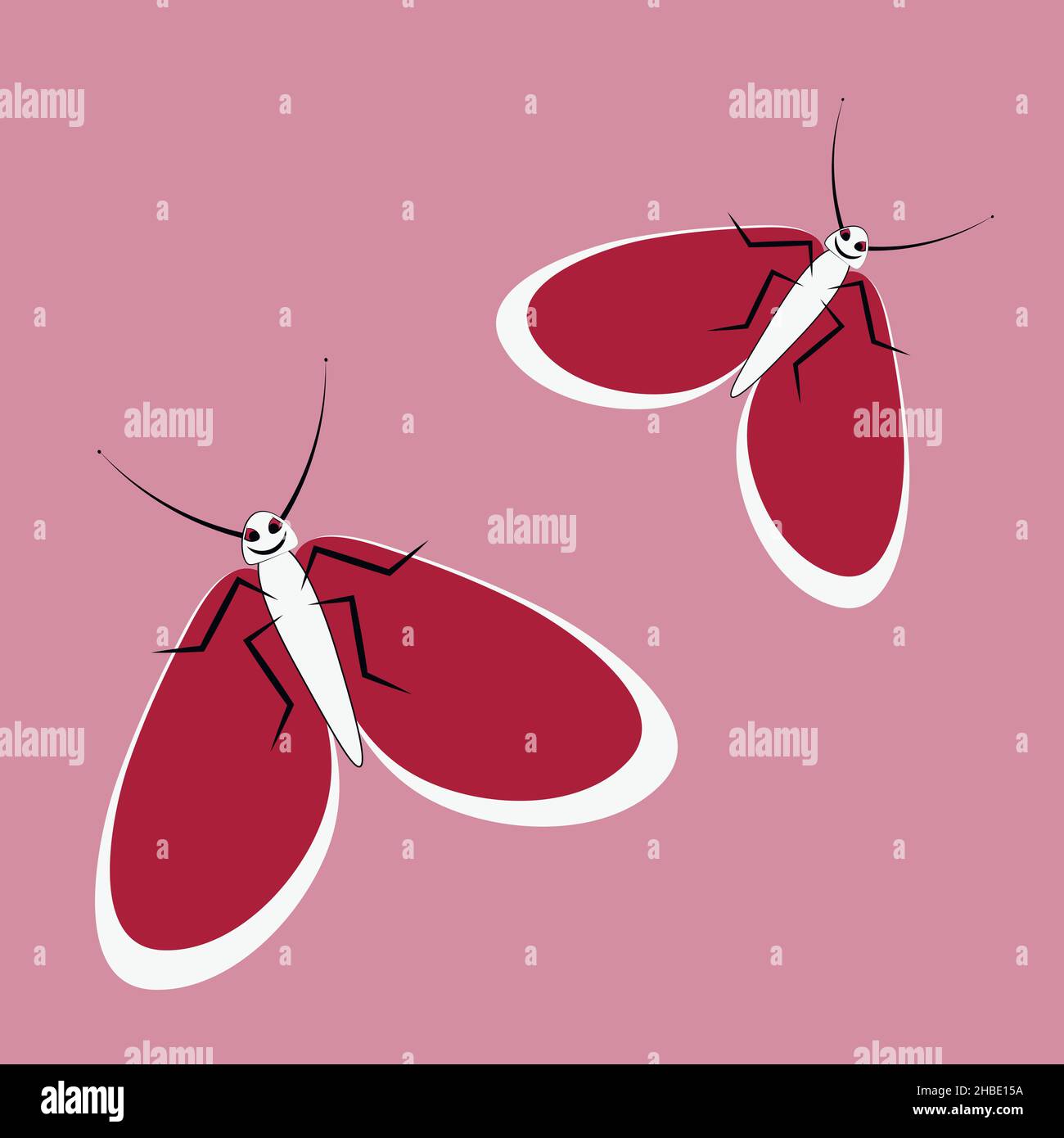 Seamless Pattern - Illustration on a square background - a pair of ...