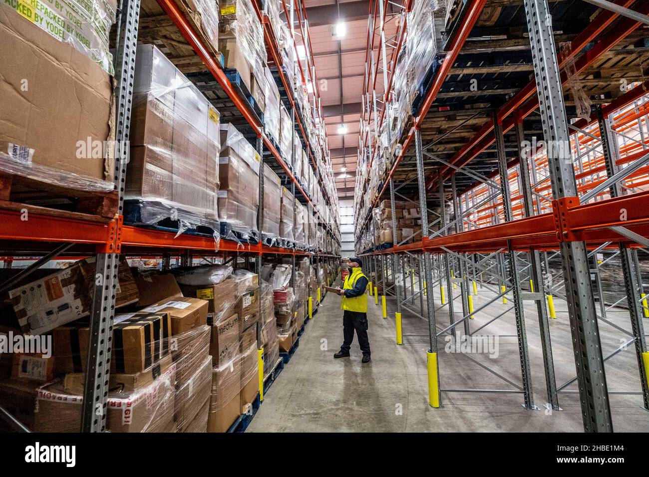 Warehouse shelving with stock Stock Photo - Alamy