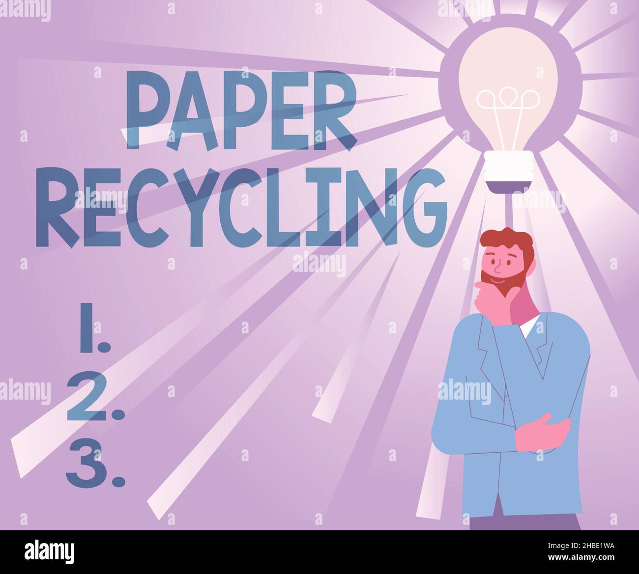 Text sign showing Paper Recycling. Business concept Using the waste ...