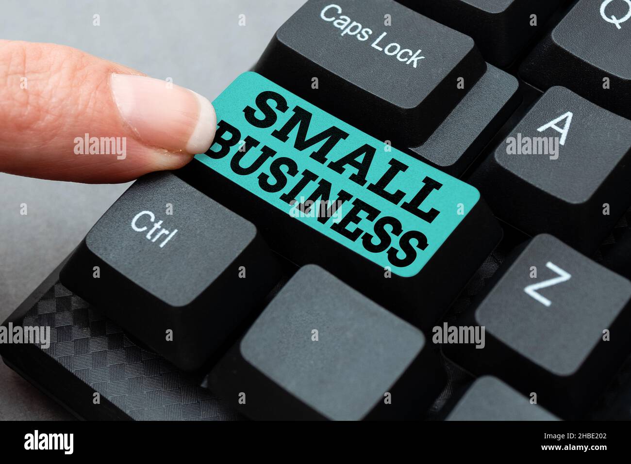 Text showing inspiration Small Business. Business showcase an ...