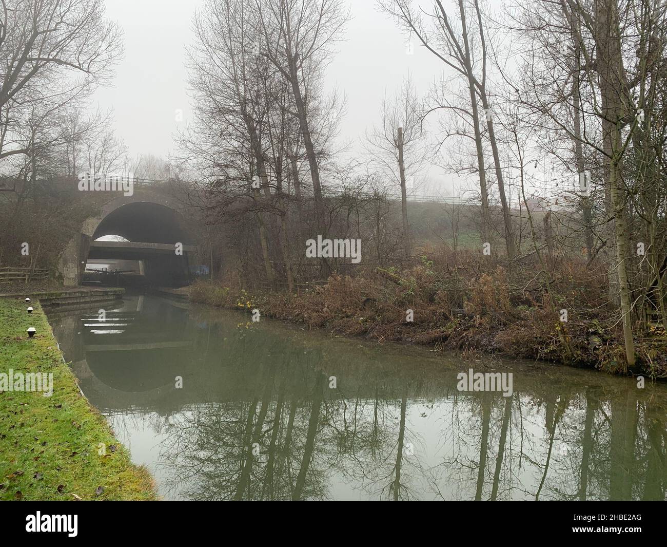Grand Union Canal Northampton Northamptonshire UK arched bridge over ...