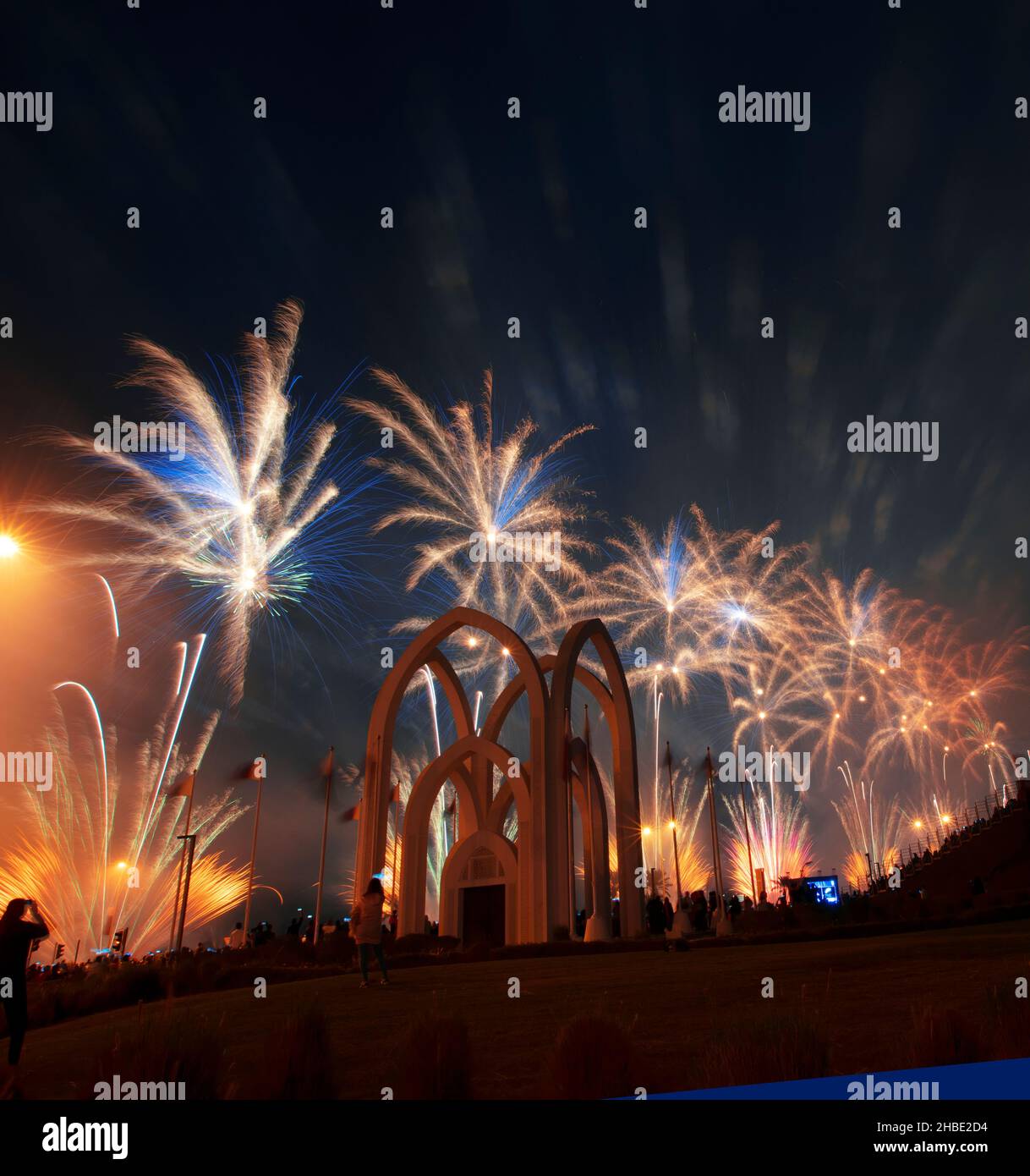 Fireworks in Doha ,QATAR Stock Photo - Alamy