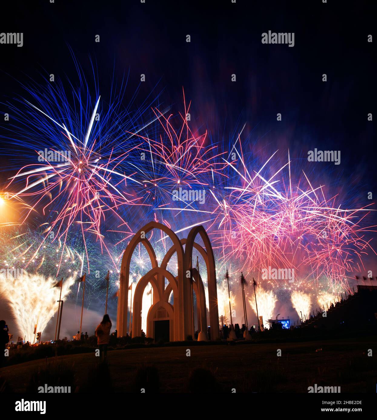 Fireworks in Doha ,QATAR Stock Photo - Alamy