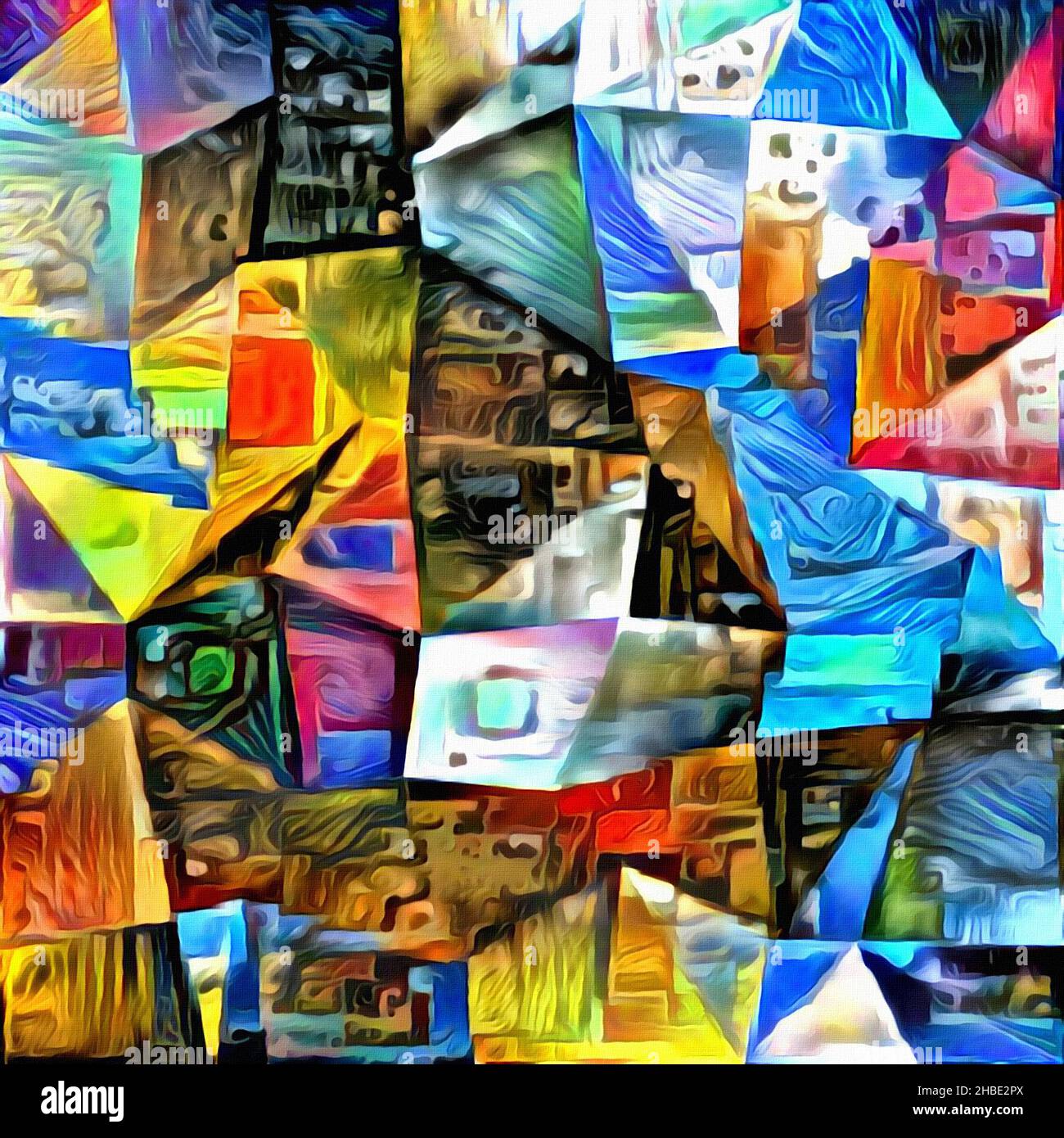 Colorful abstract painting. Modern digital art. 3D rendering Stock ...