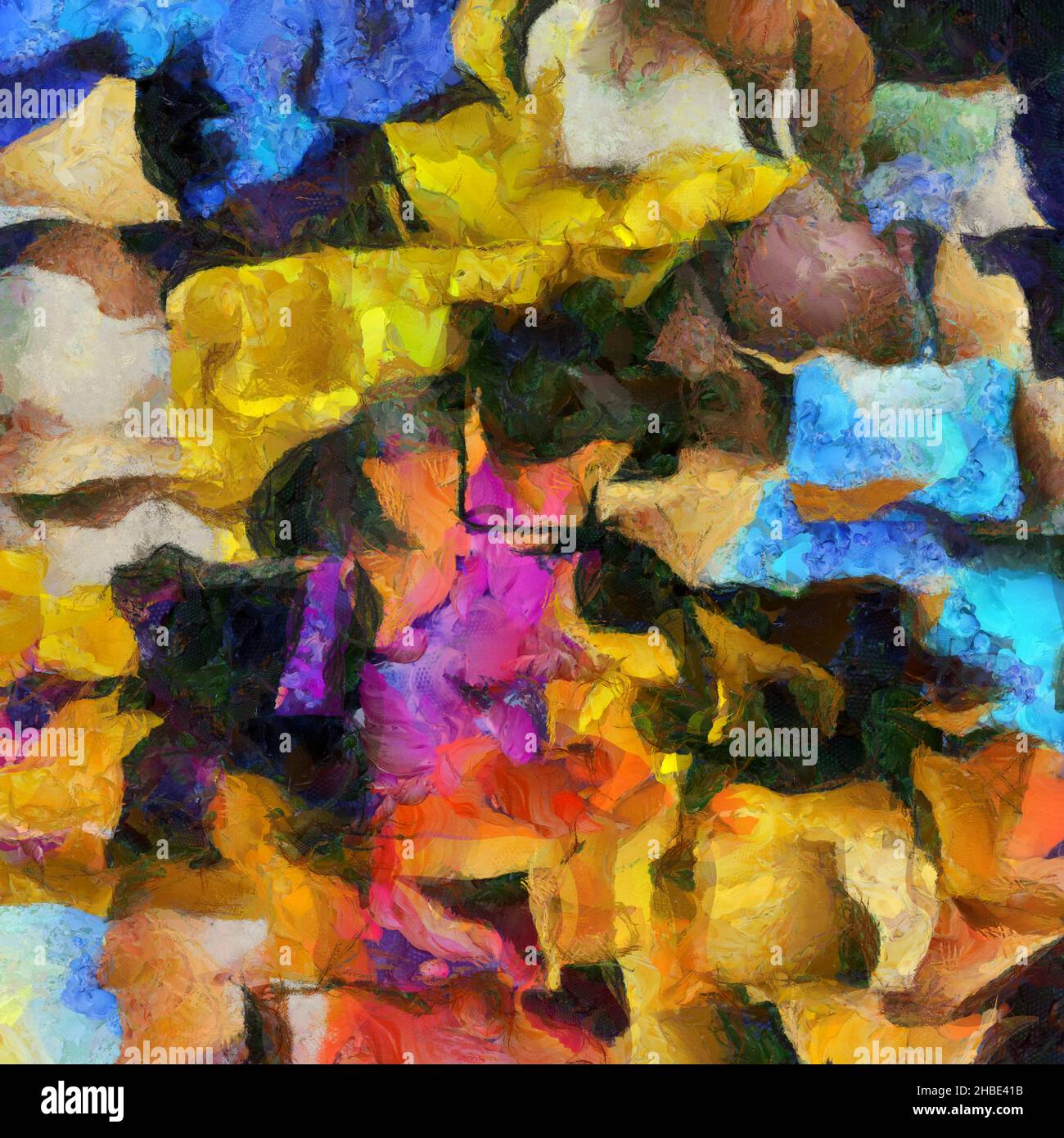 Colorful Abstract Painting. 3D rendering Stock Photo - Alamy