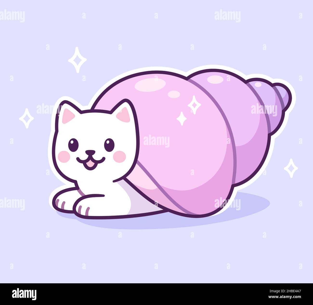 Crab with snail Stock Vector Images - Alamy